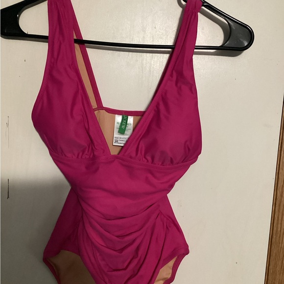 J. Crew | Swim | J Crew Ruched V Neck One Piece Swimsuit Womens Radiant ...